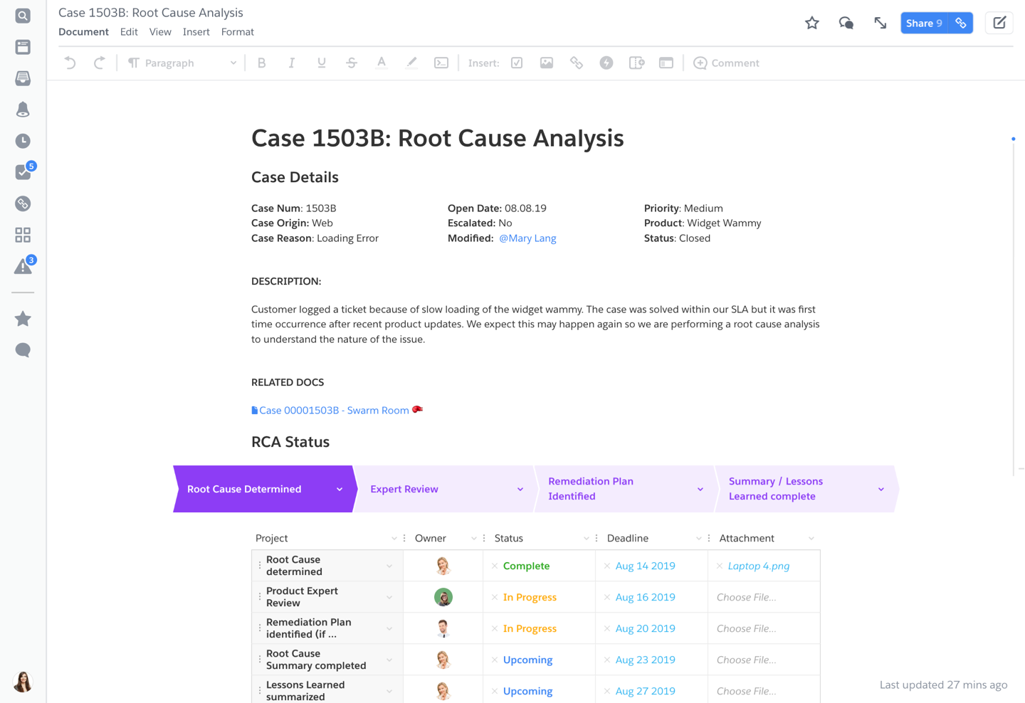 Quip - Root Cause Analysis